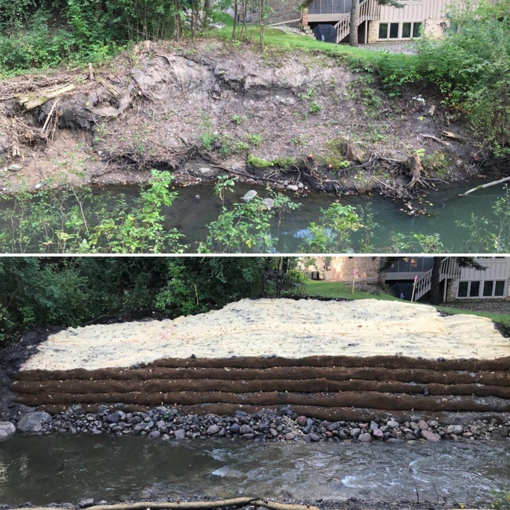 Nine Mile Creek Streambank Stabilization Project in Edina