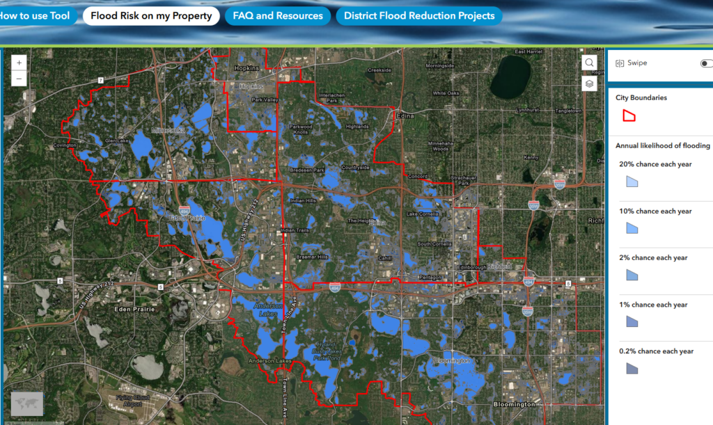 Flood Mapping Tool - Nine Mile Creek Watershed District